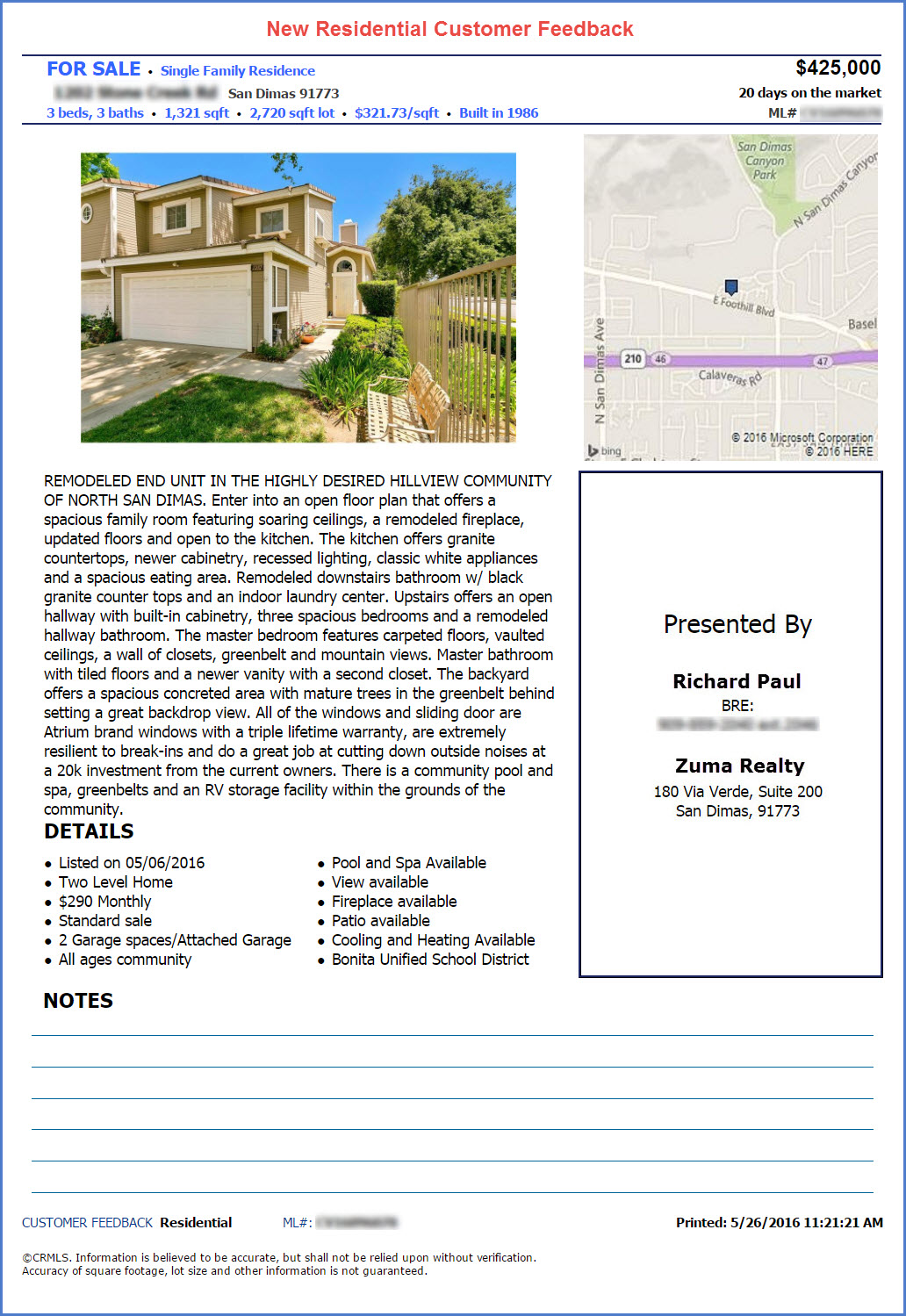 Matrix: Printing Customer Feedback Reports - CRMLS Knowledgebase
