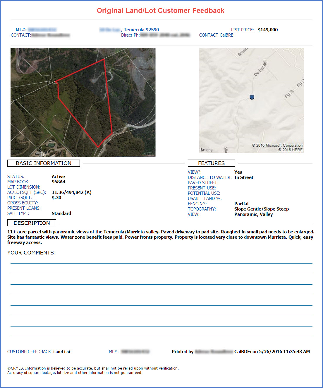 Matrix: Printing Customer Feedback Reports - CRMLS Knowledgebase