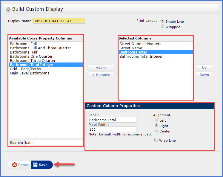 Matrix: How to Create Custom Search Displays | CRMLS Knowledgebase