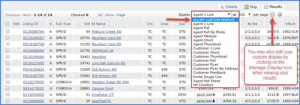 Matrix: How to Create Custom Search Displays | CRMLS Knowledgebase
