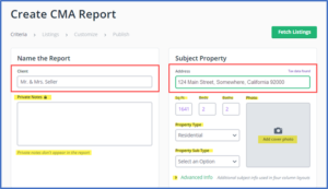 Cloud CMA - Creating a CMA - CRMLS Knowledgebase