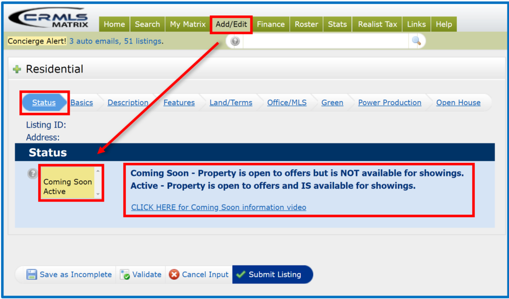 Matrix: Adding a Listing in Matrix | CRMLS Knowledgebase
