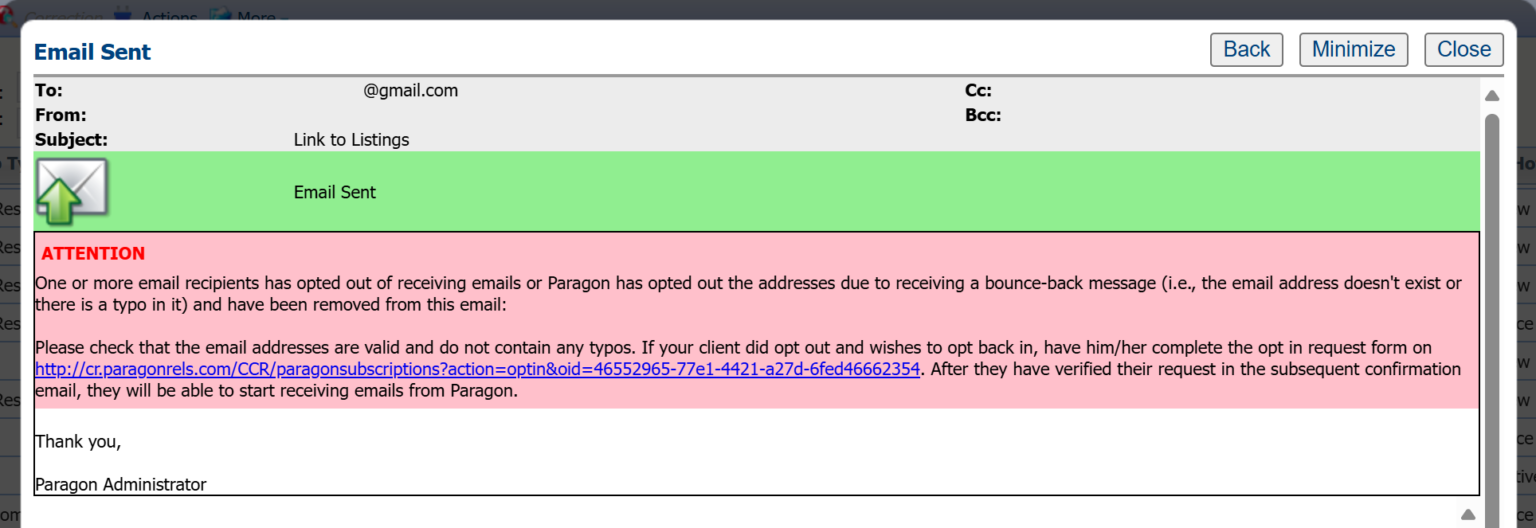 Paragon: How To Opt Back into Emails - CRMLS Knowledgebase