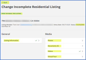 Flexmls: Incomplete Listing - CRMLS Knowledgebase