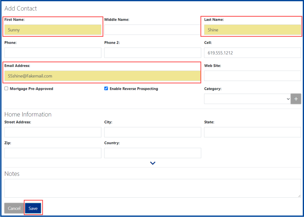 Matrix: How to Add a Contact - CRMLS Knowledgebase