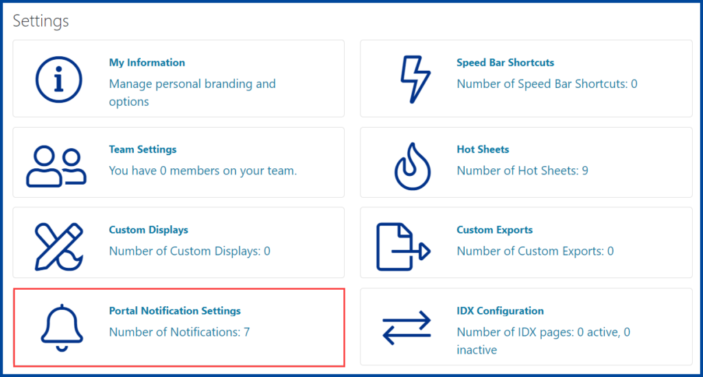 Matrix: How to Setup OneHome Portal Notifications - CRMLS Knowledgebase
