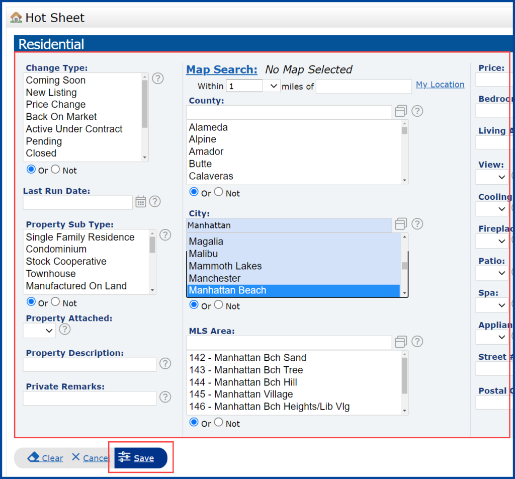 Matrix: How to Create a Hot Sheet - CRMLS Knowledgebase
