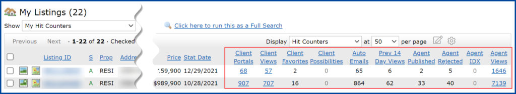 Matrix: How to Use Property Hit Counters - CRMLS Knowledgebase