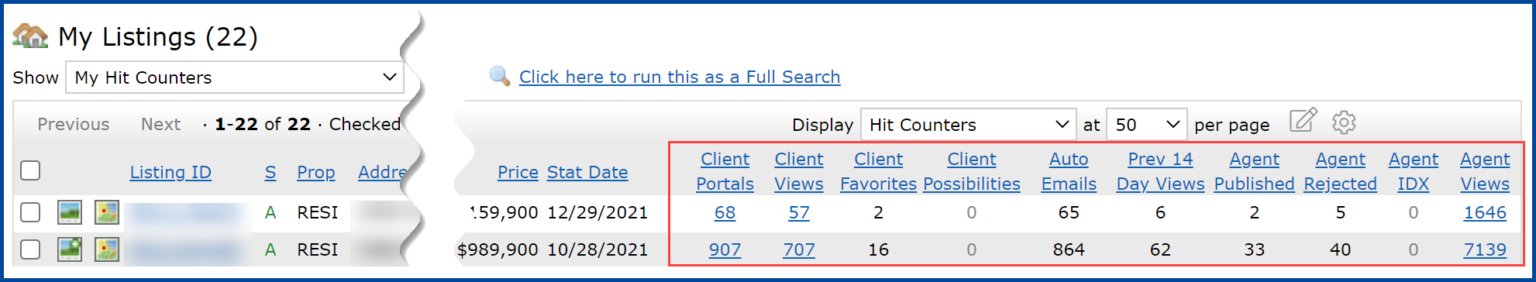 Matrix: How to Use Property Hit Counters - CRMLS Knowledgebase