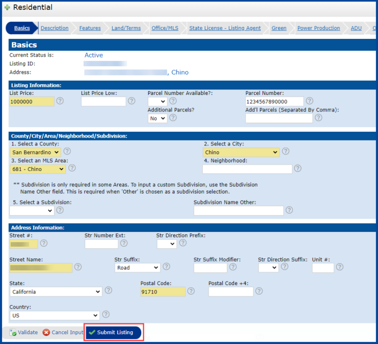 Matrix: How to Modify a Listing - CRMLS Knowledgebase