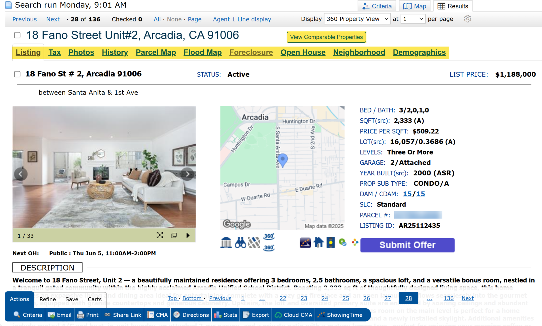 Matrix: Residential Search Report Displays - CRMLS Knowledgebase