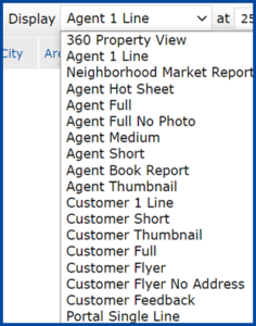 Matrix: Residential Search Report Displays - CRMLS Knowledgebase