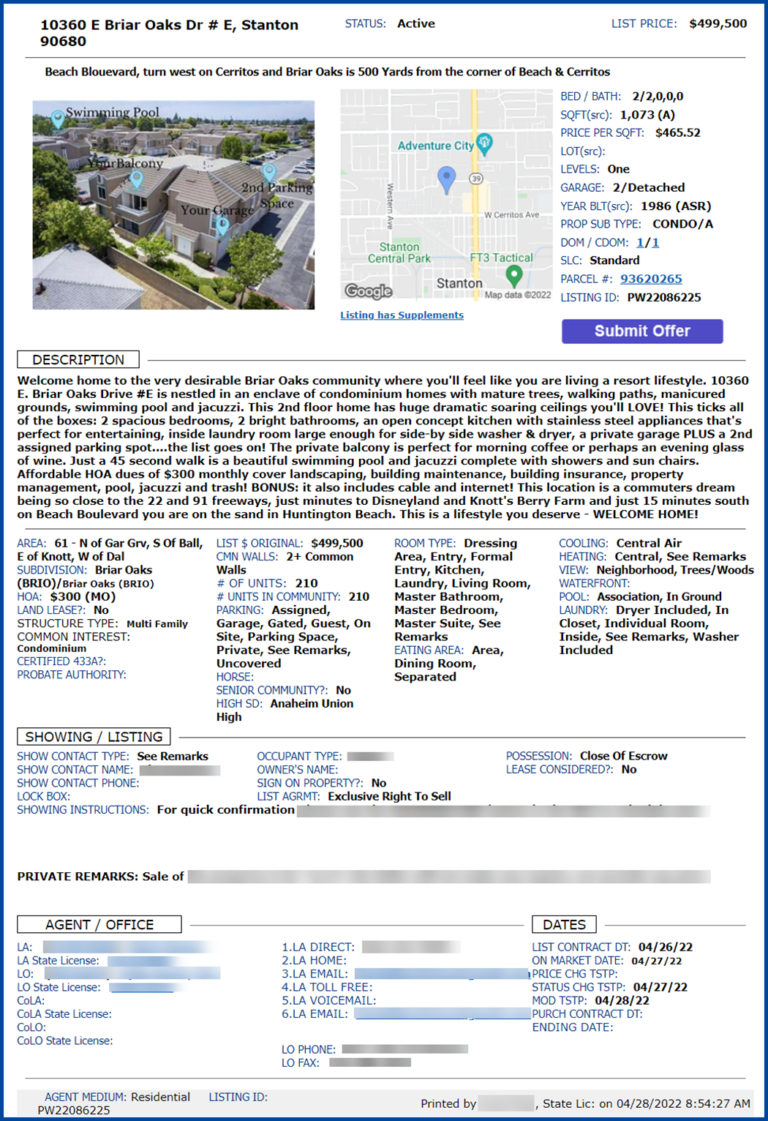 Matrix: Residential Search Report Displays – CRMLS Knowledgebase