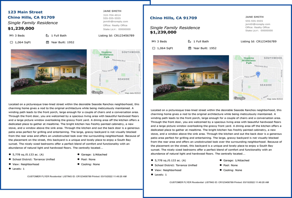 Matrix: Residential Search Report Displays - CRMLS Knowledgebase