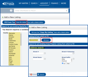 Matrix: How to Copy a Listing - CRMLS Knowledgebase