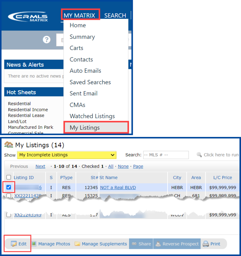 Matrix: How to Copy a Listing - CRMLS Knowledgebase