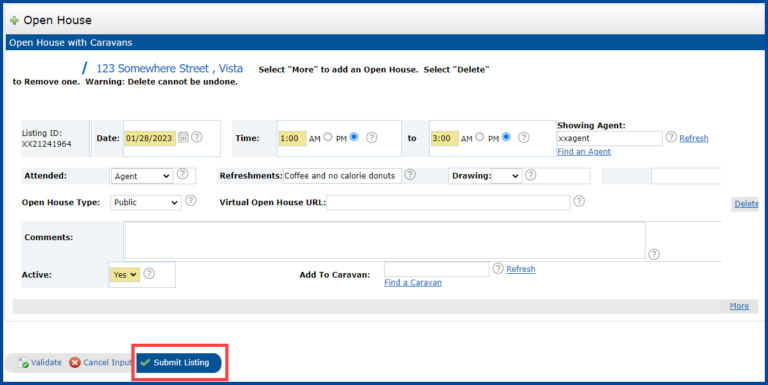 Matrix: How to Add/Modify an Open House - CRMLS Knowledgebase