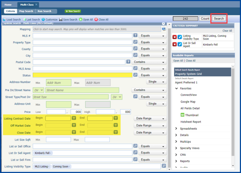 Paragon: How to search for an Agent's Inventory - CRMLS Knowledgebase