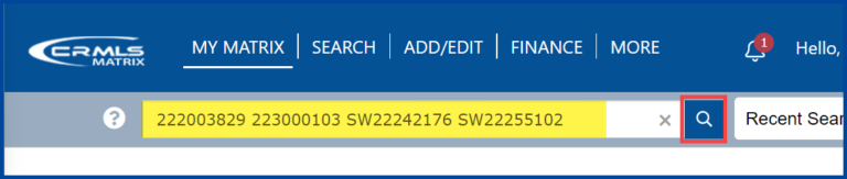 Matrix: How to Search by Listing ID - CRMLS Knowledgebase