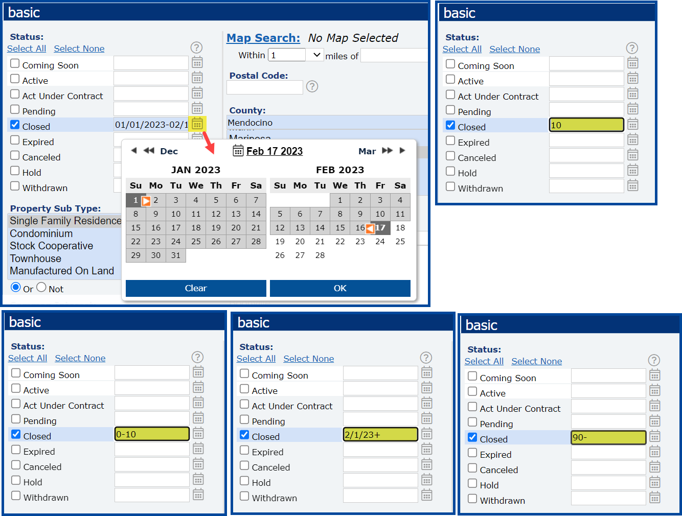 Matrix How To Search Using A Date Range CRMLS Knowledgebase