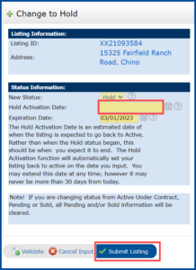 Matrix: What is HOLD Status? - CRMLS Knowledgebase