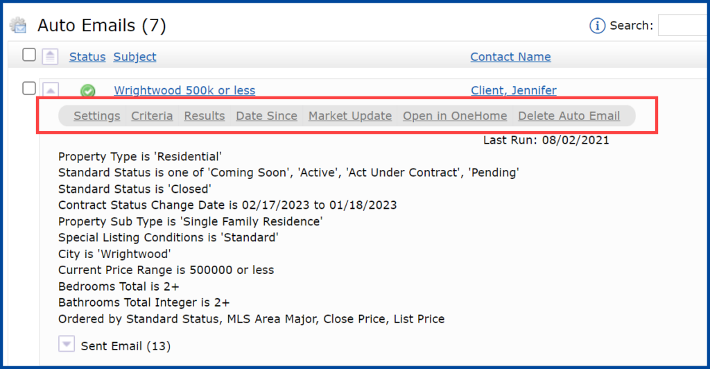 Matrix: How to Manage Your Auto Emails - CRMLS Knowledgebase