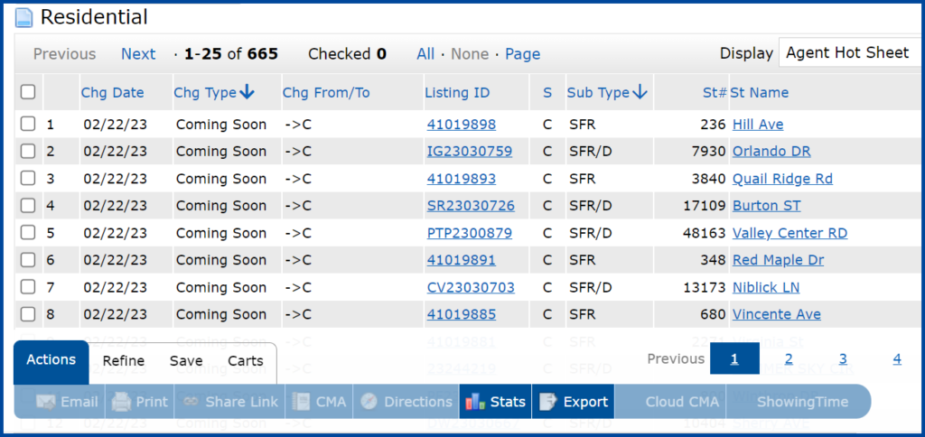 Matrix: How to Monitor Your Hot Sheets - CRMLS Knowledgebase