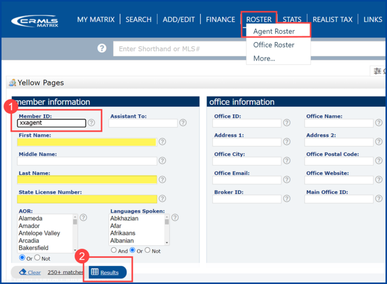 Matrix: How to Update your Roster Information and Image - CRMLS ...