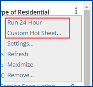 Flexmls: Hot Sheets - CRMLS Knowledgebase
