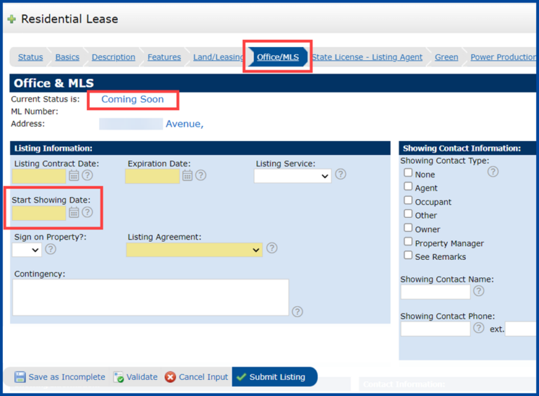 Matrix: How to Add a Residential Lease Listing - CRMLS Knowledgebase