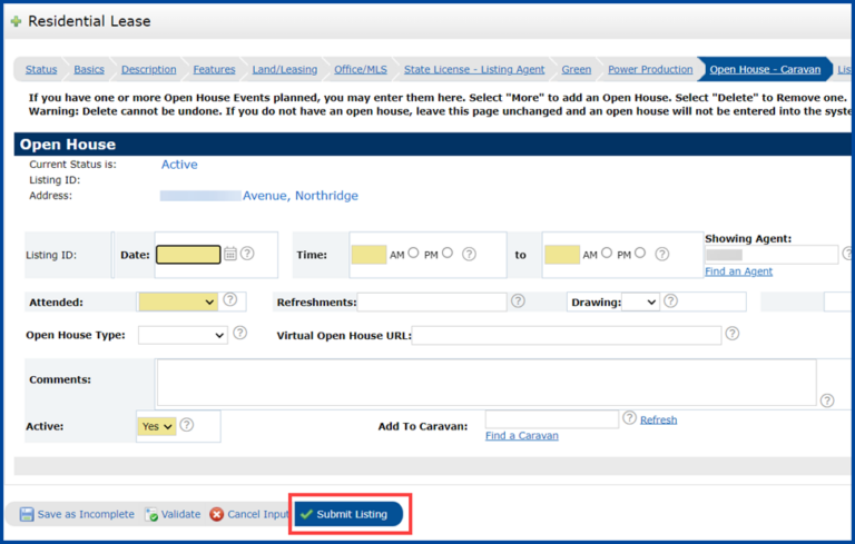 Matrix: How to Add a Residential Lease Listing - CRMLS Knowledgebase