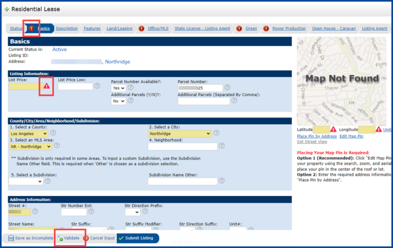 Matrix: How to Add a Residential Lease Listing - CRMLS Knowledgebase