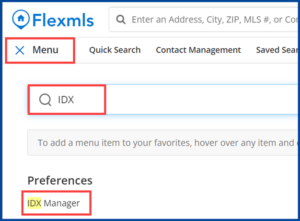 Flexmls: How to Setup an IDX Lite Link - CRMLS Knowledgebase