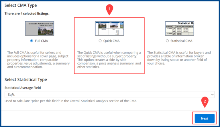 Flexmls: How to Create a Quick CMA - CRMLS Knowledgebase
