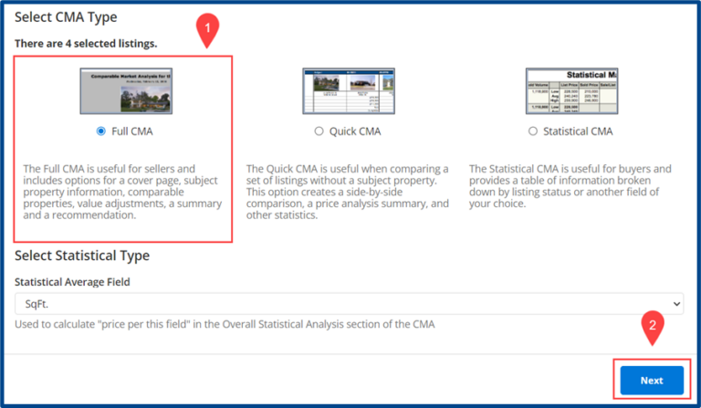 Flexmls: How to Create a Full CMA - CRMLS Knowledgebase