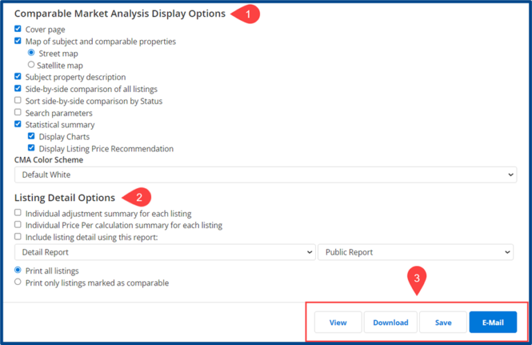 Flexmls: How to Create a Full CMA - CRMLS Knowledgebase