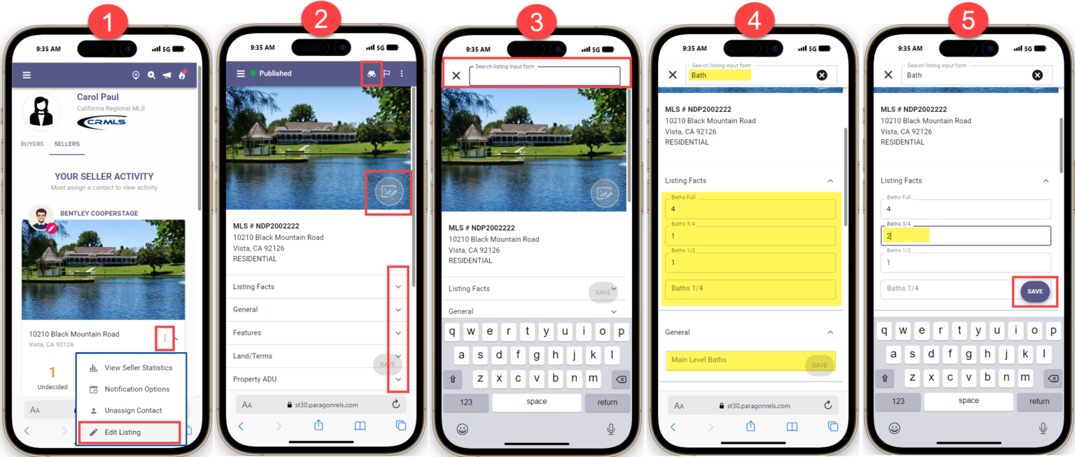 Paragon Connect: Edit Listing - CRMLS Knowledgebase
