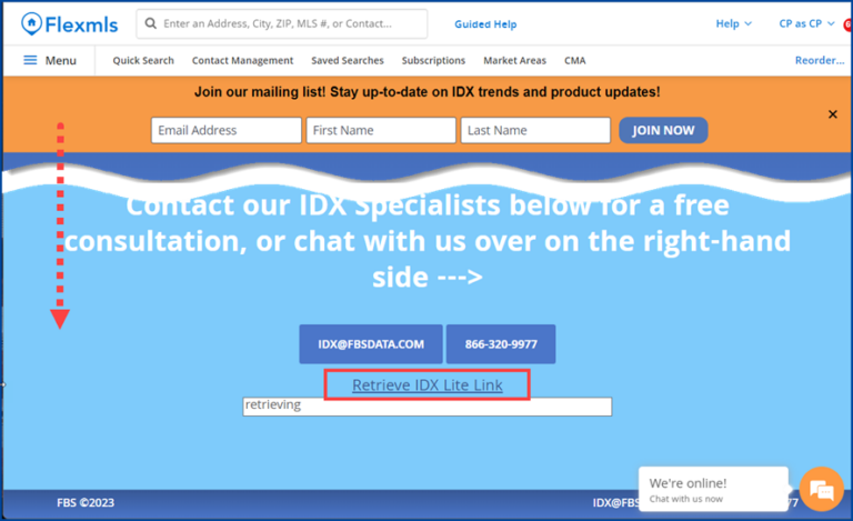 Flexmls: How to Setup an IDX Lite Link - CRMLS Knowledgebase