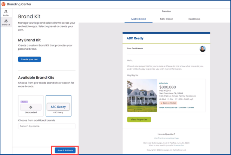 Matrix: Branding Center for MLS-Touch and OneHome - CRMLS Knowledgebase