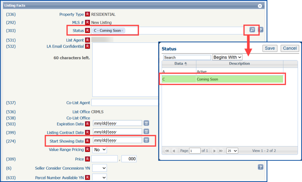 Coming Soon Status - CRMLS Knowledgebase