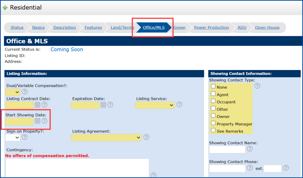 Coming Soon Status - CRMLS Knowledgebase