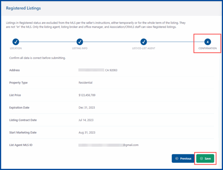 Registered Listings - CRMLS Knowledgebase